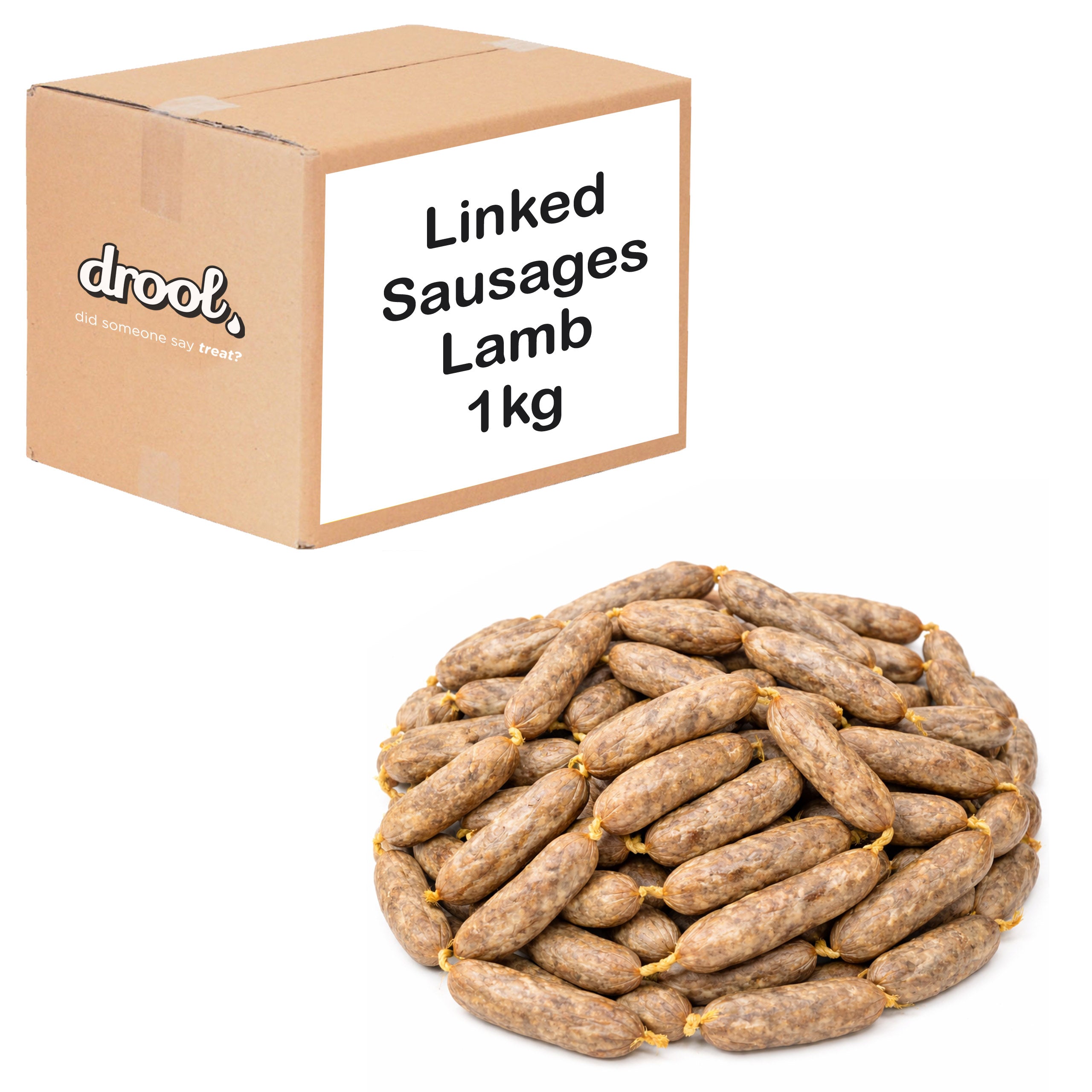 Drool Linked Sausages Lamb 1kg – Drool Pet Products